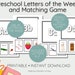 Preschool Letter of the Week, Preschool Matching Game, Visual Preschool ...