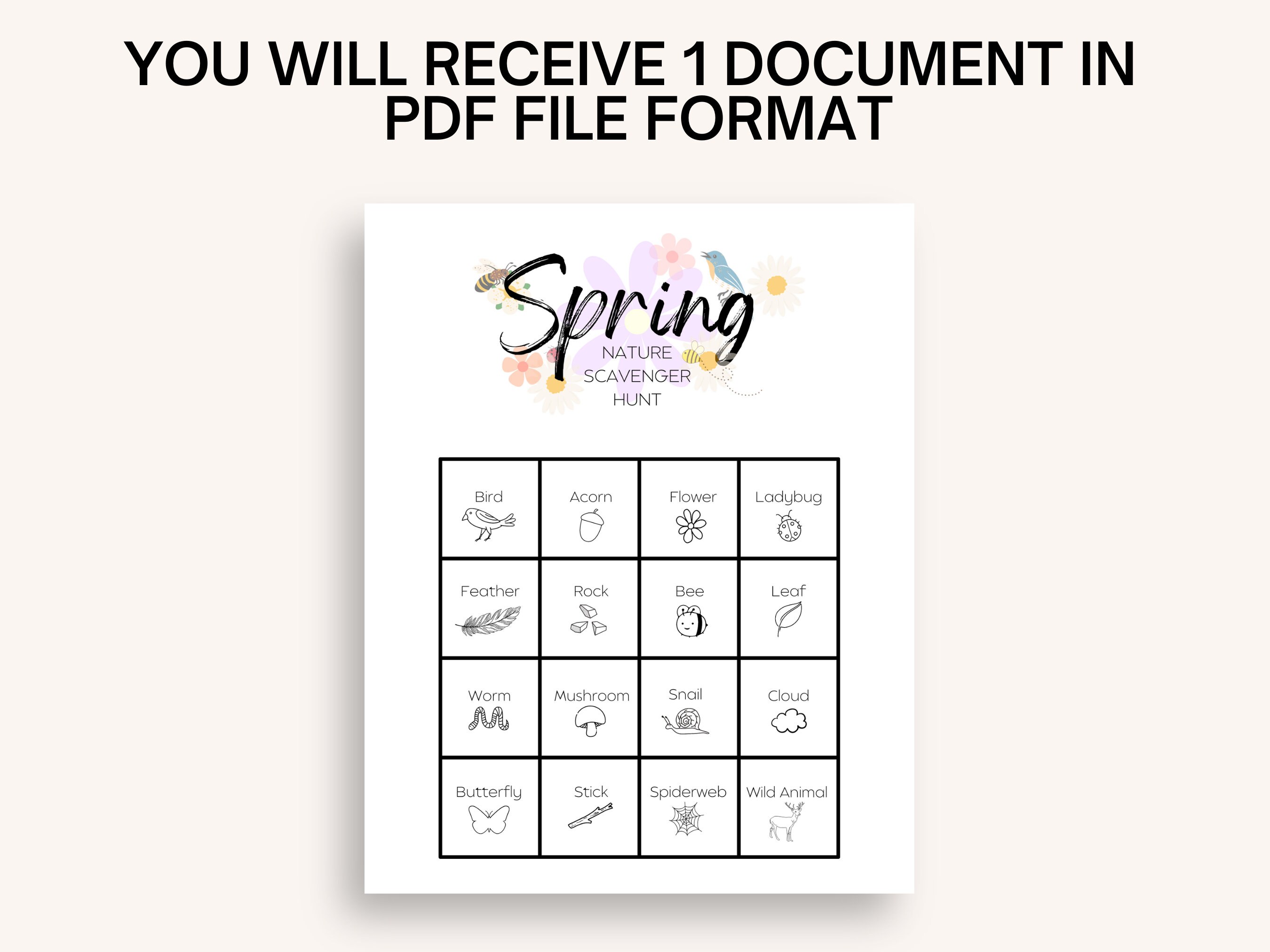 Scavenger Hunt Printable, Outdoor Scavenger Hunt, Nature Scavenger Hunt ...