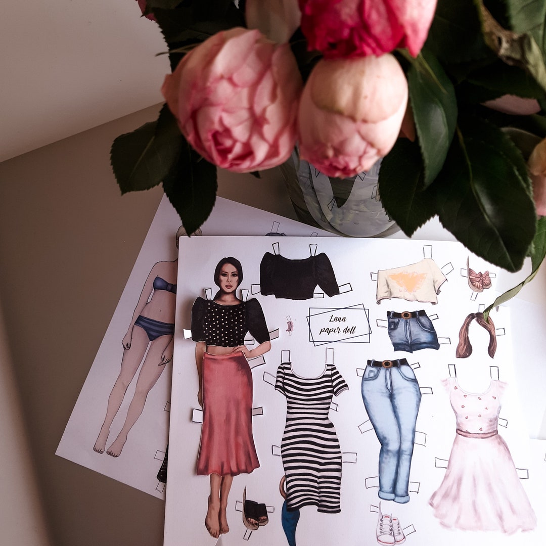 LUNA Paper Doll - Etsy