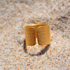 Recycled Ocean Plastic Hammered Statement Ring, Eco-friendly, Upcycled ...