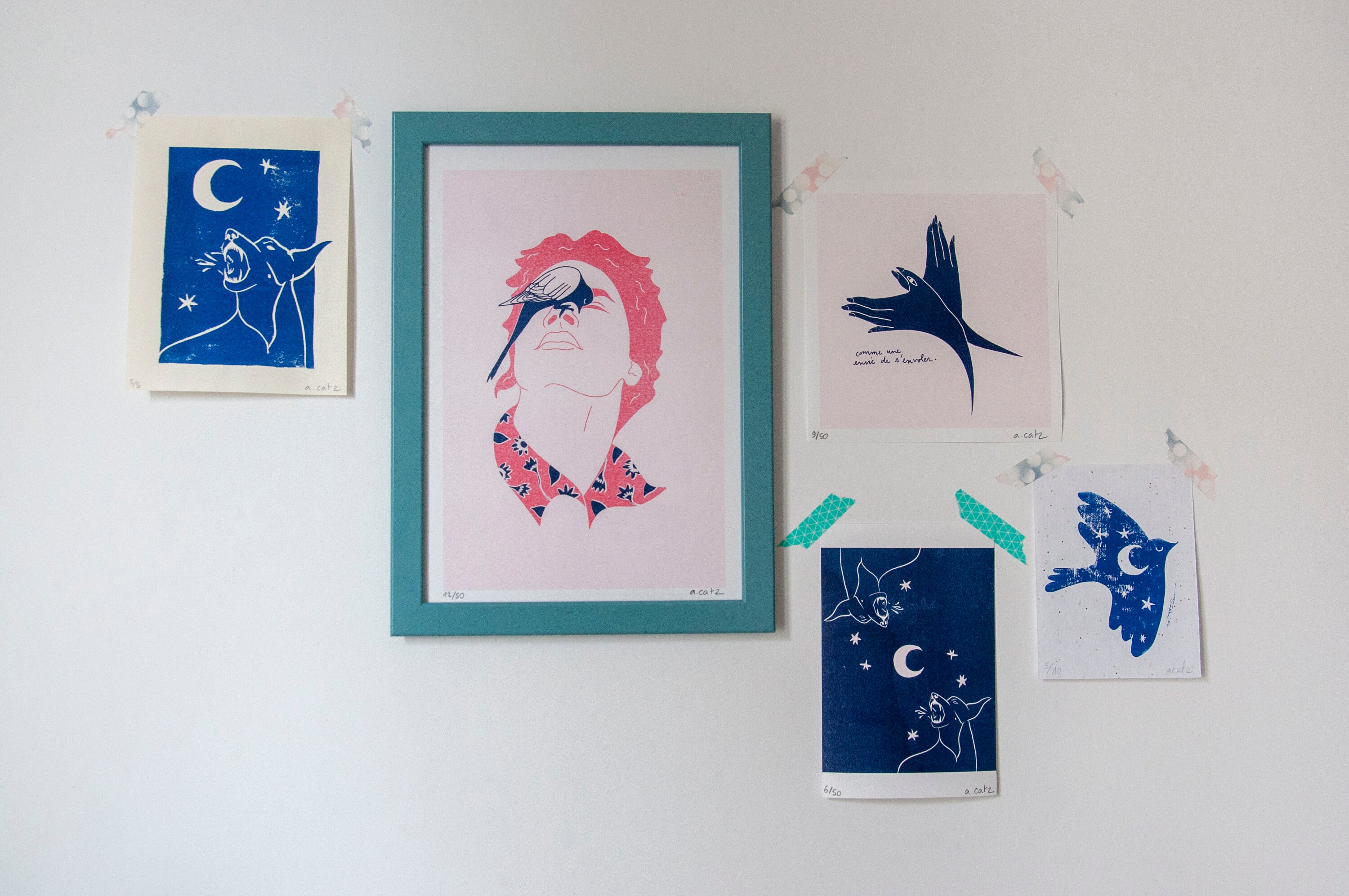 Illustration Want to fly numbered risography signed Art & Collectibles ...