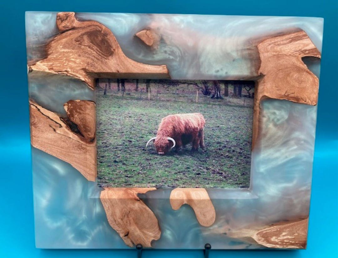 Handcrafted Epoxy Resin Picture Frame - Picture Frame With Glass ...