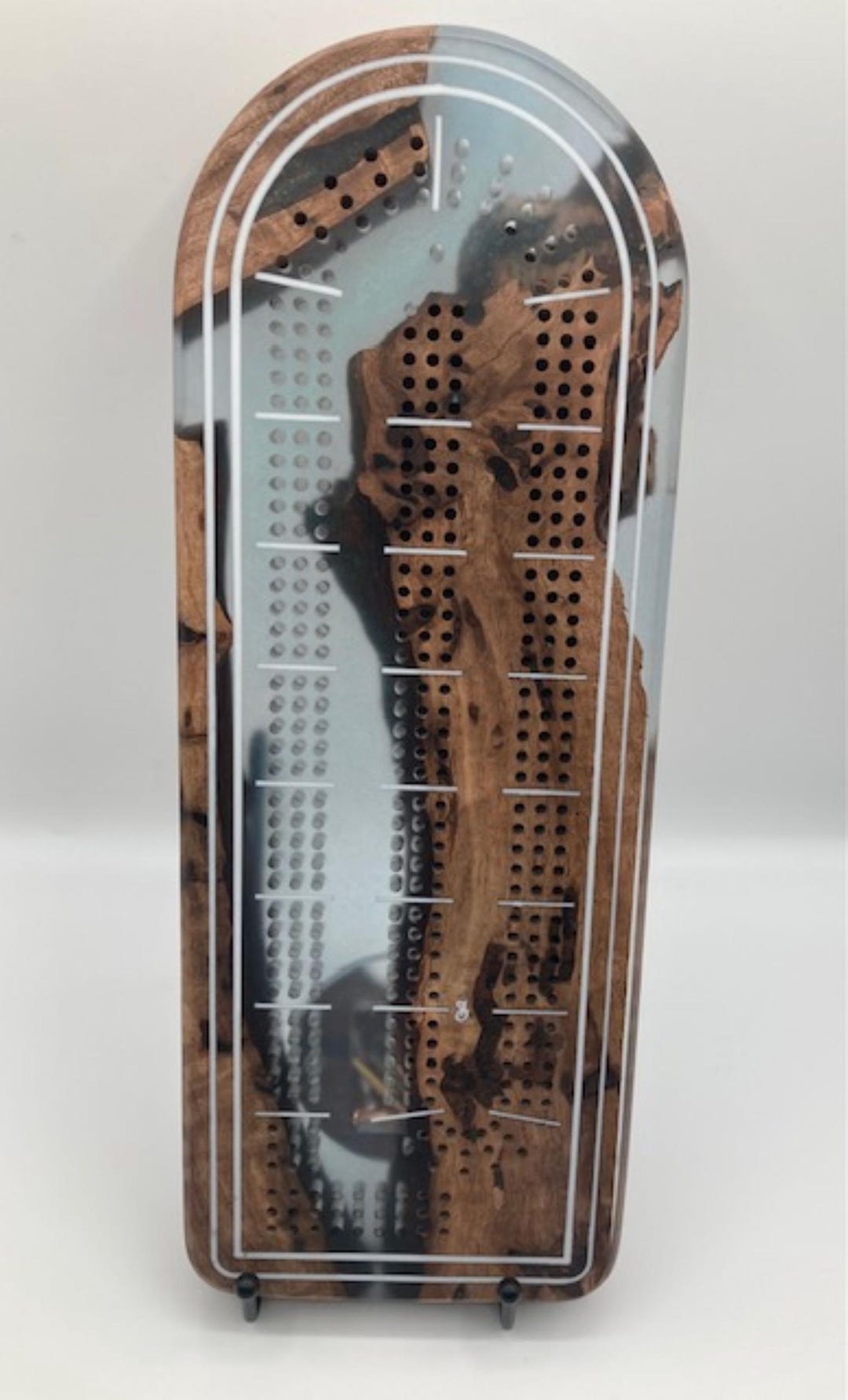 Handcrafted Cribbage Board Bastogne Rosewood 13.25 Inches X 5 Inches ...