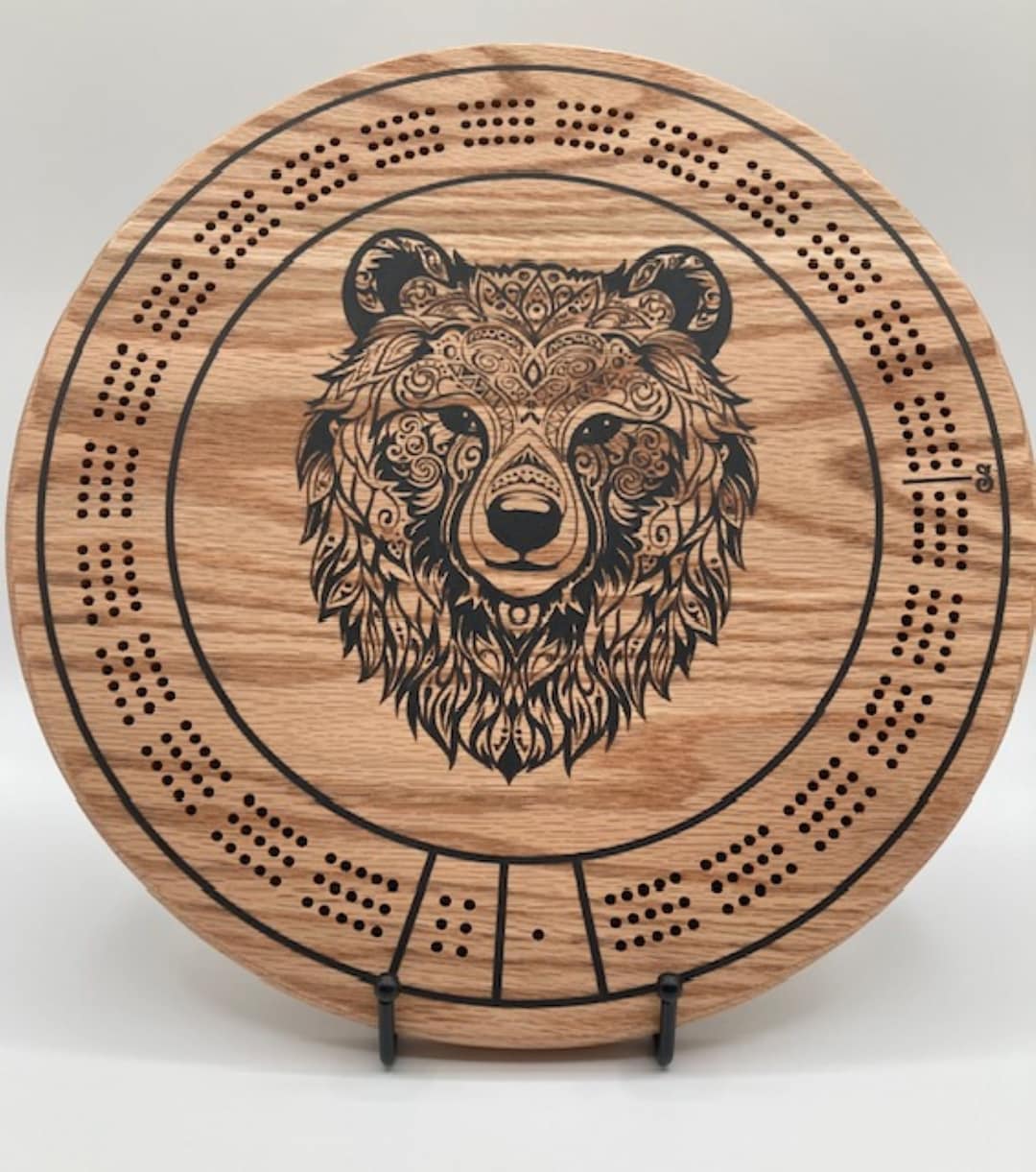 Custom Bear Cribbage Board Cribbage Board With Pegs Cribbage With ...