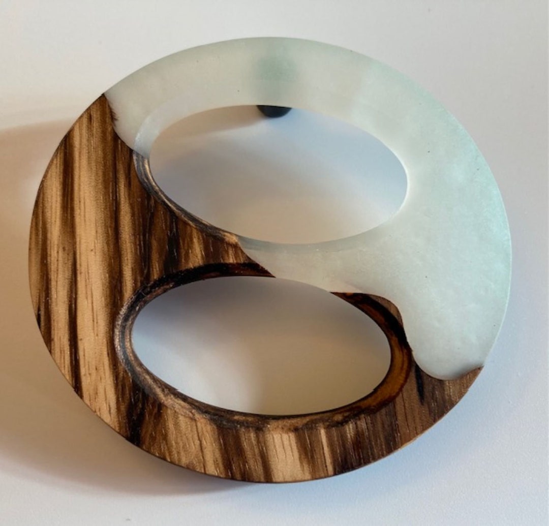 Handcrafted Round Scarf Rings -hardwoods and Resin - Resin Scarf Ring ...