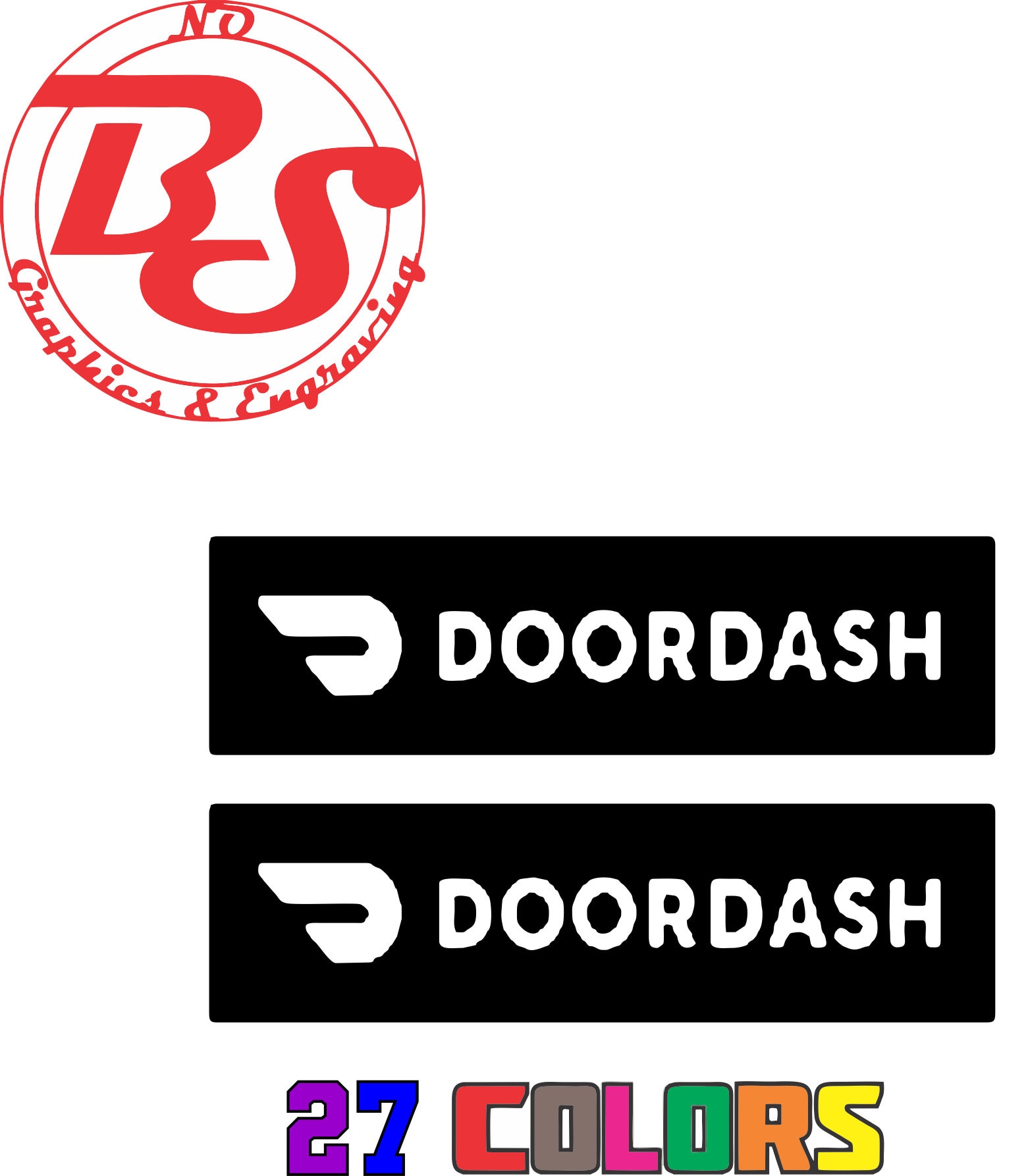6 Door Dash Food Delivery Drivers Taxi Ride Driver Vinyl Display Decal ...