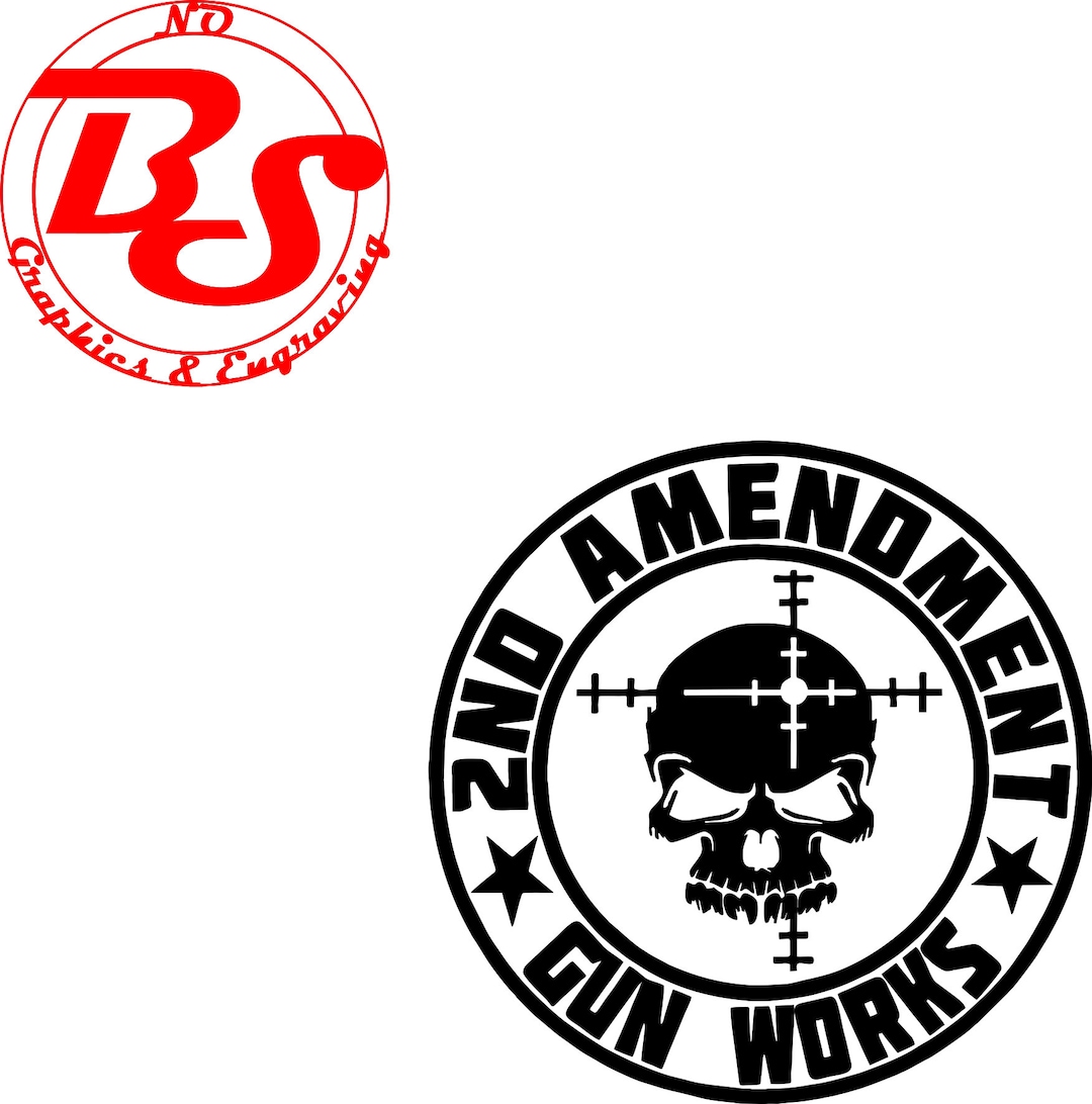 6" 2nd Amendment Gun Works Vinyl Decal 2AGW Bullet Filled 9mm Pistol 2a ...