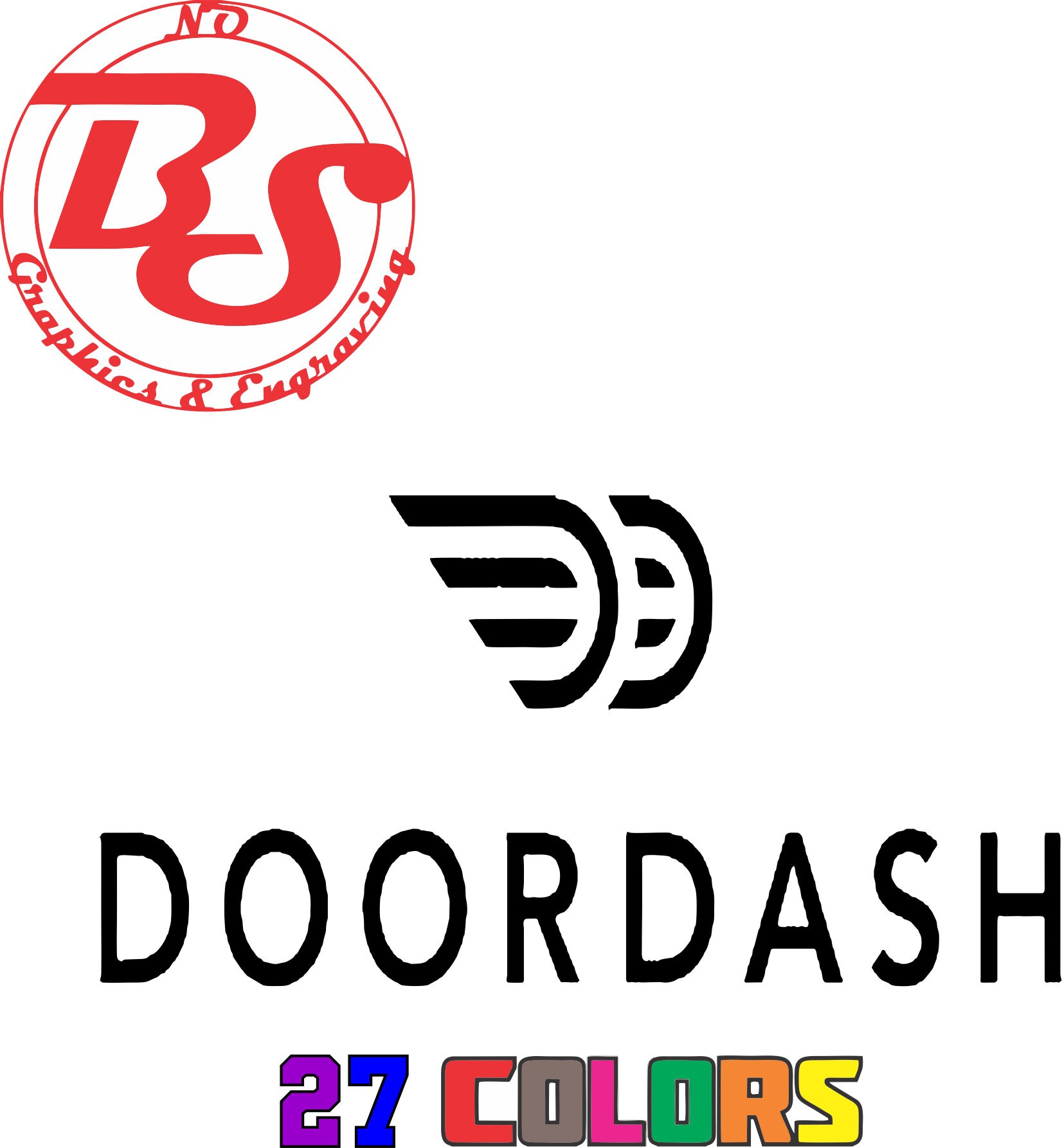 6 Door Dash Food Delivery Drivers Taxi Ride Driver Vinyl Display Decal ...