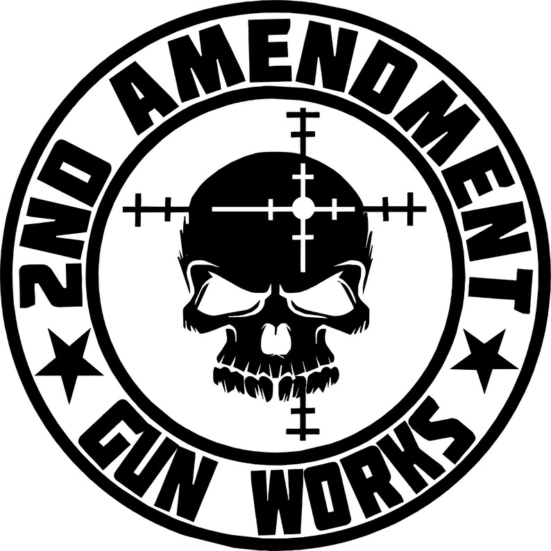 6" 2nd Amendment Gun Works Vinyl Decal 2AGW Bullet Filled 9mm Pistol 2a ...