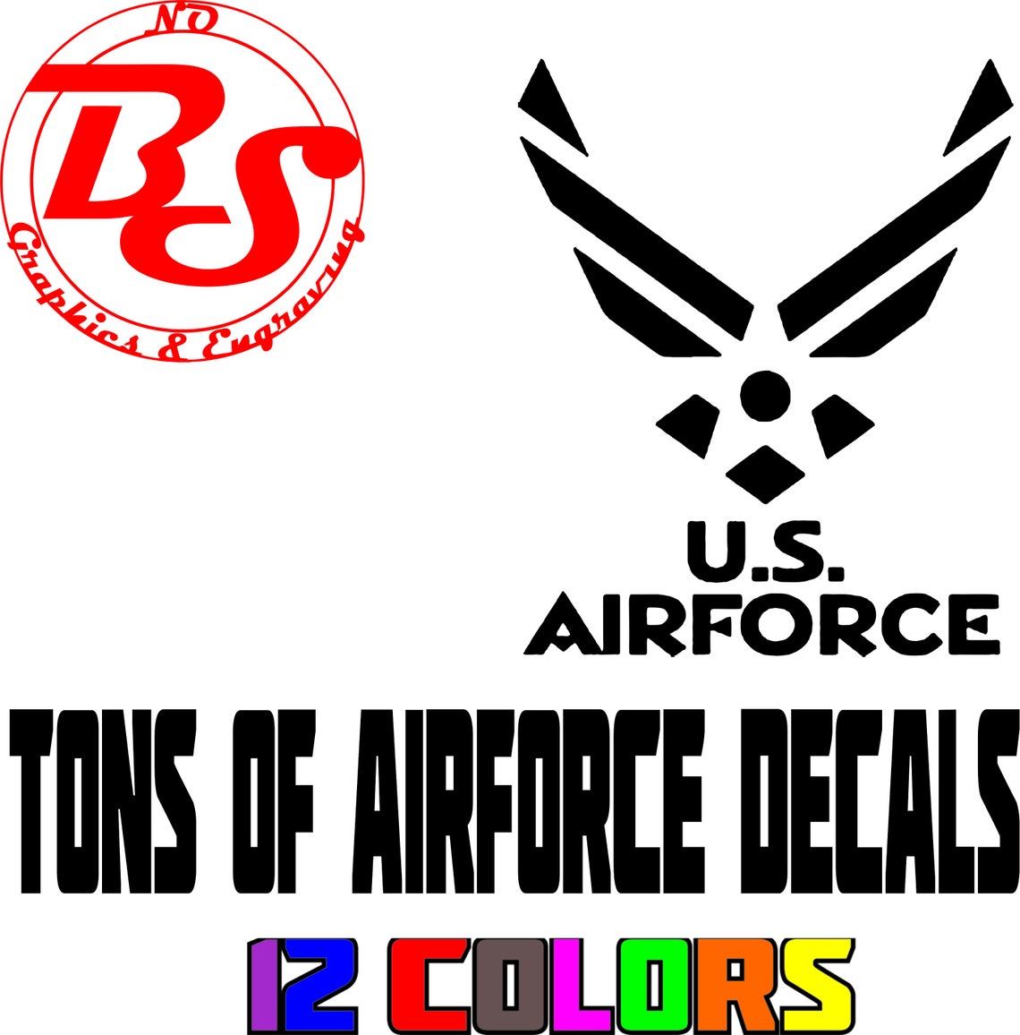 AIRFORCE MILITARY VETERAN Vinyl Decal Sticker Laptop Ipod Car Truck Suv ...