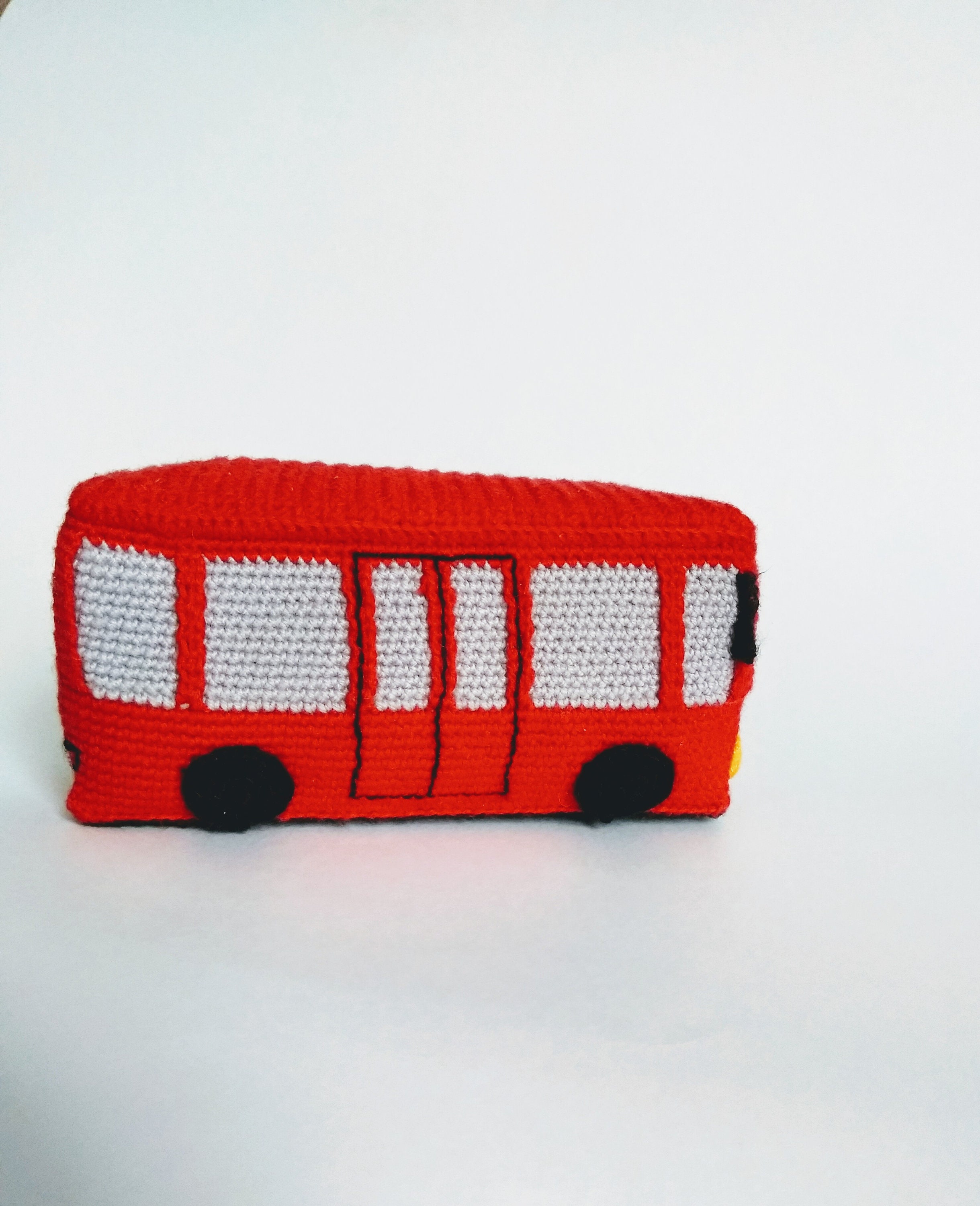 Sensory toys. Crochet red bus for boy. | Etsy