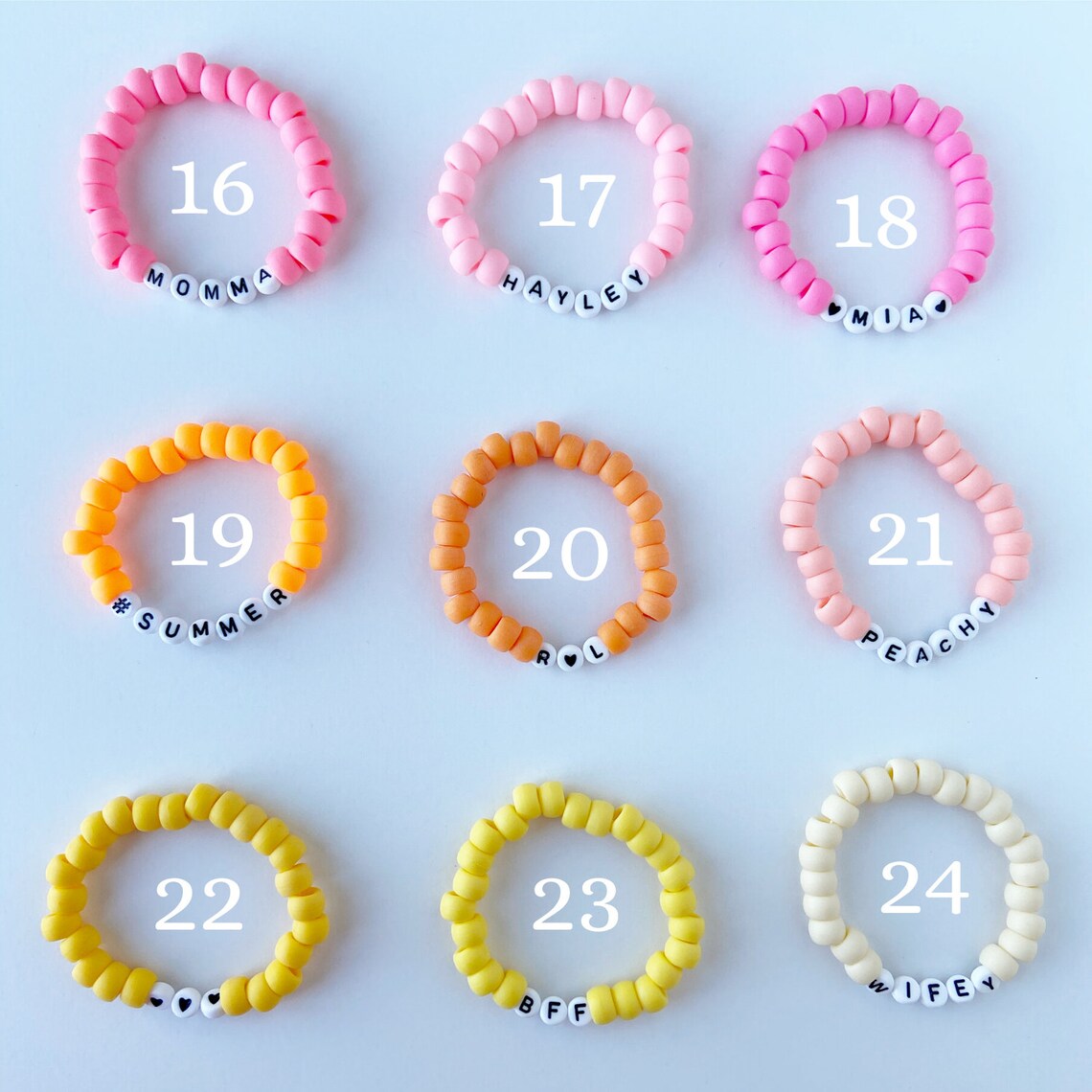 Personalized Custom Beaded Name Bracelets Custom Word Beaded - Etsy