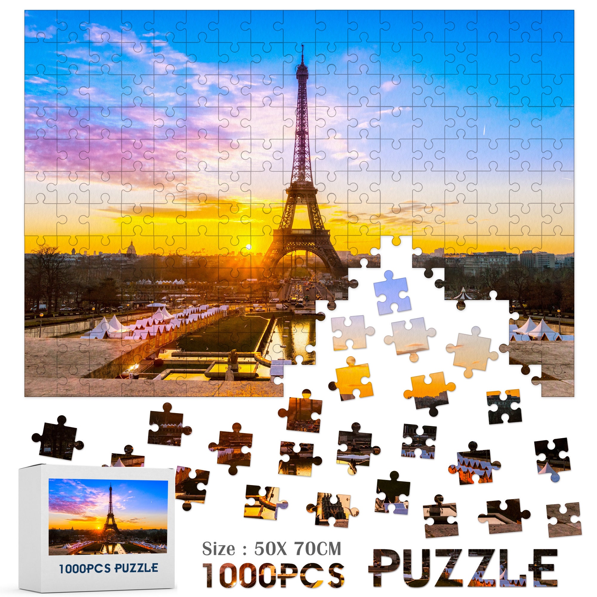 Paris Wall Art Eiffel Tower Art Jigsaw Puzzle For 1000 Piece | Etsy