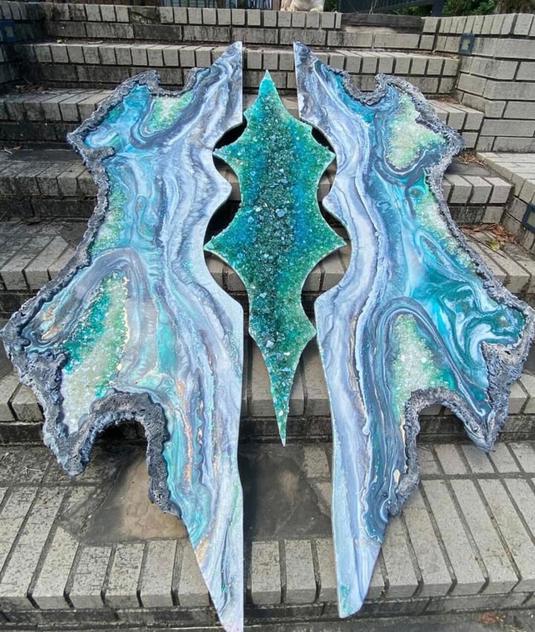 Geode Art, Wall Decor, Living Room Accents, Realistic Geode Art: Made ...