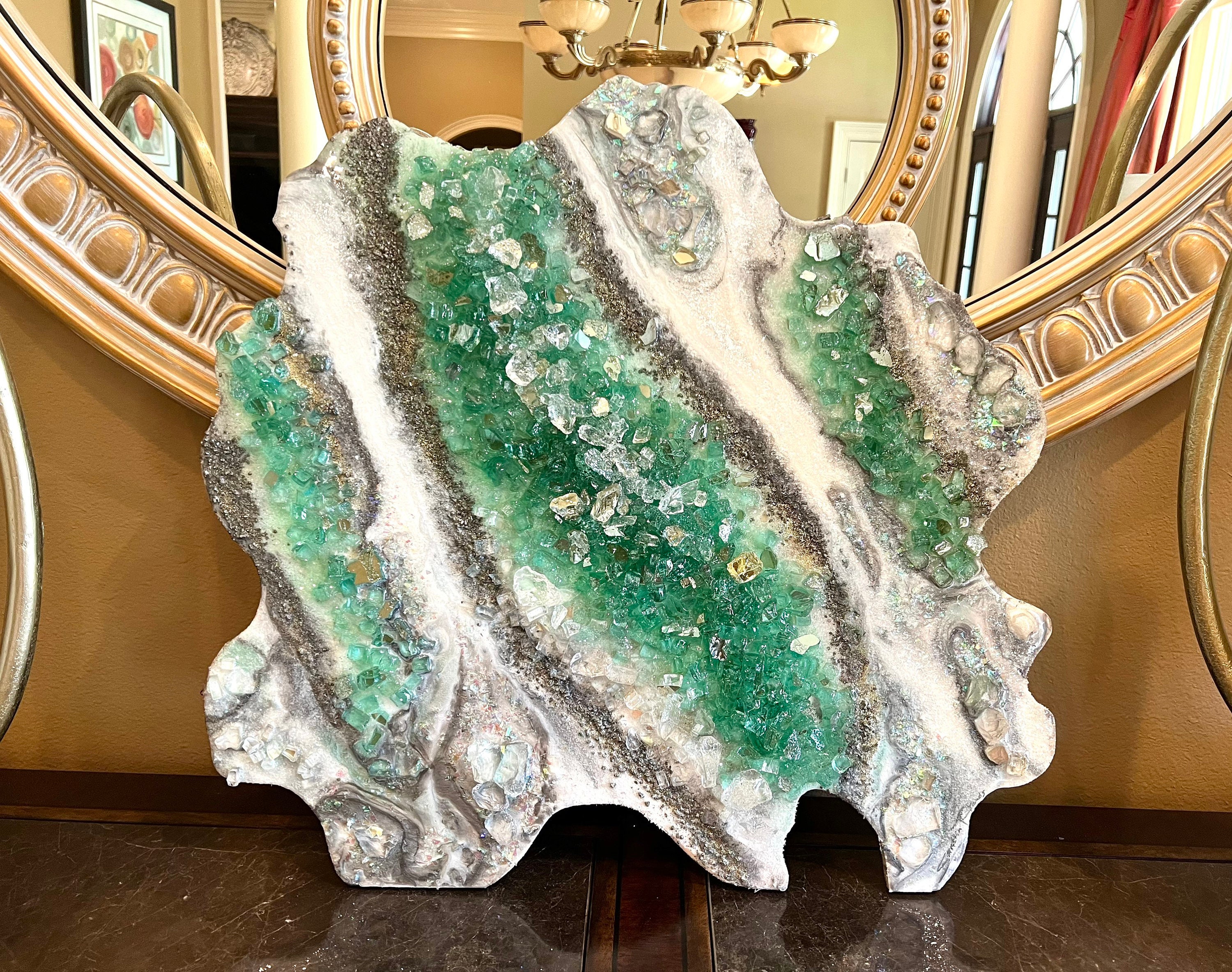 Crystal Geode Art, Wall Decor, Decorative Accents, Realistic Geode Art ...