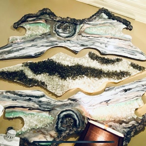 Geode Art Wall Decor Living Room Accents Realistic Geode - Etsy