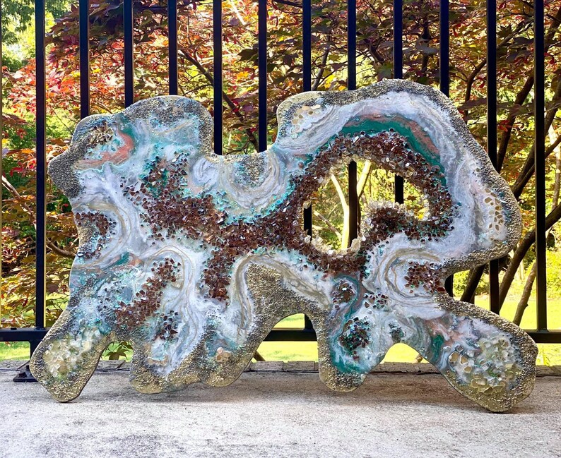 Crystal Geode Art Wall Decor Decorative Accents Realistic - Etsy