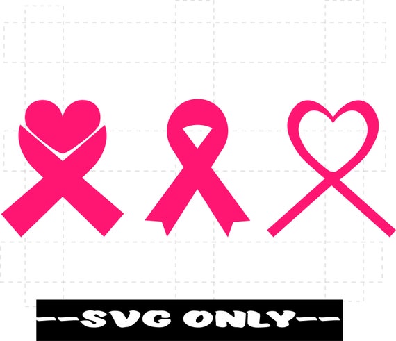 Bright Pink Awareness Ribbon SVG DIGITAL DOWNLOAD | Etsy