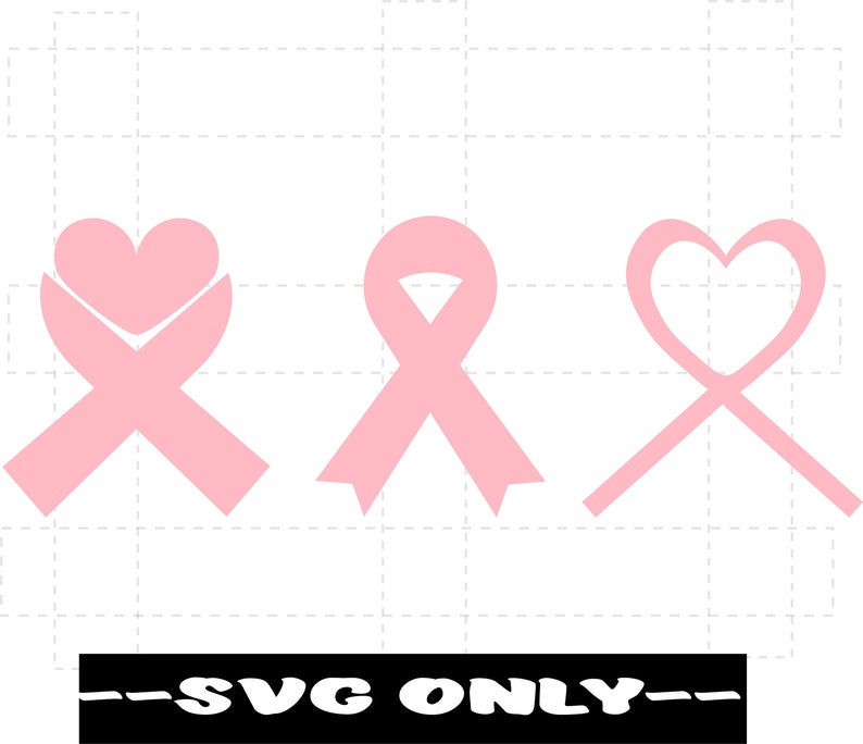 Light Pink Awareness Ribbon SVG DIGITAL DOWNLOAD - Etsy