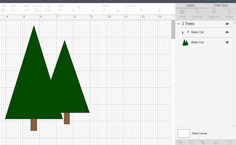 Two Trees SVG DIGITAL DOWNLOAD - Etsy