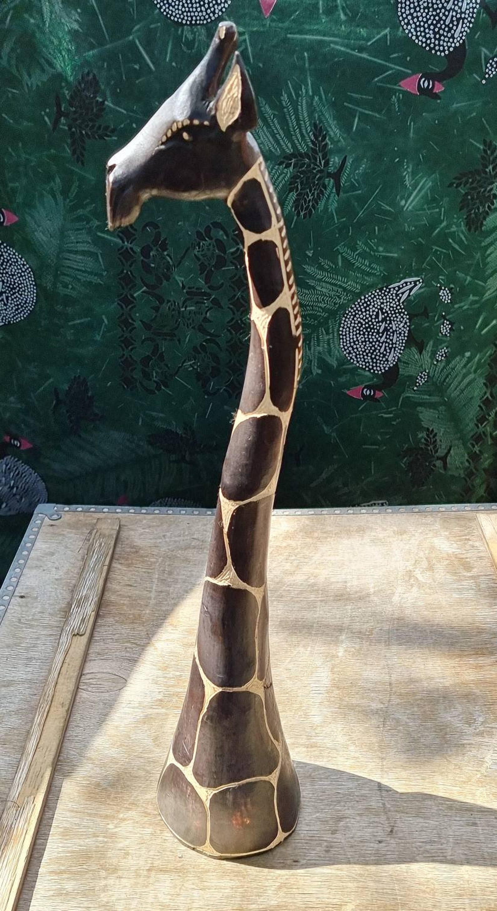 Giraffe Handmade Gift Eclectic Home Decor Wood Figurines & - Etsy