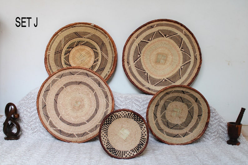 Basket Wall Decor Binga Basket Wall Basket Set Boho Basket - Etsy