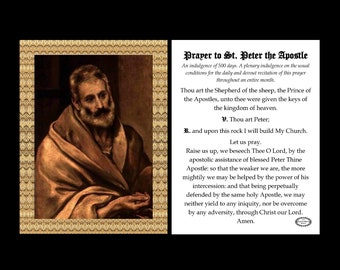Saint Peter Prayer Card - Etsy
