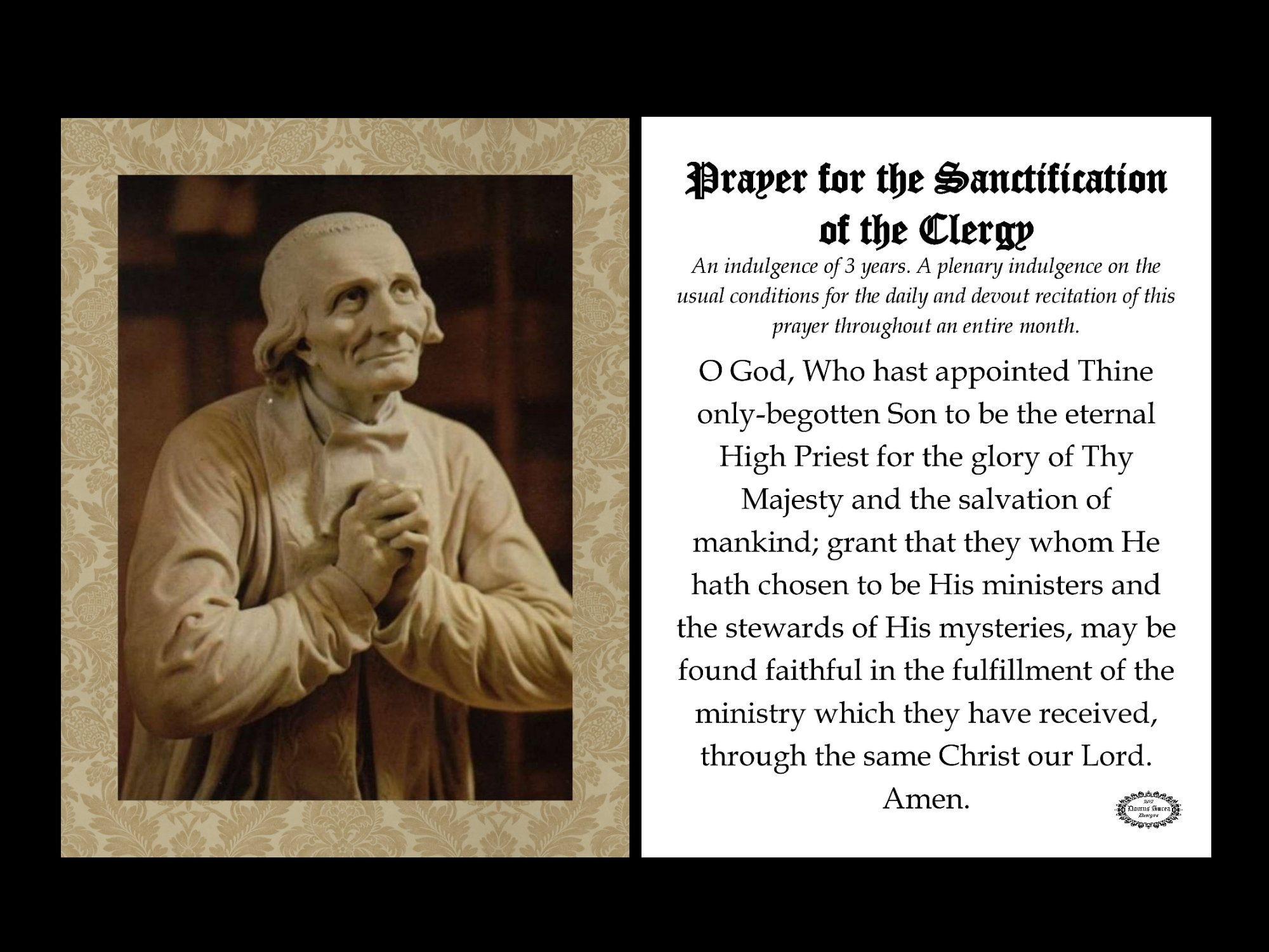 St. Saint John Vianney Cure of Ars Prayer for Priests Small Prayer Holy ... St. Saint John Vianney Cure of Ars Prayer for Priests Small Prayer Holy ...