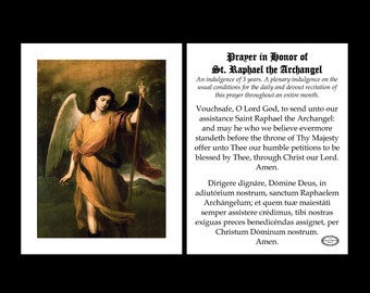 St. Raphael the Archangel Holy Card Healing - Etsy