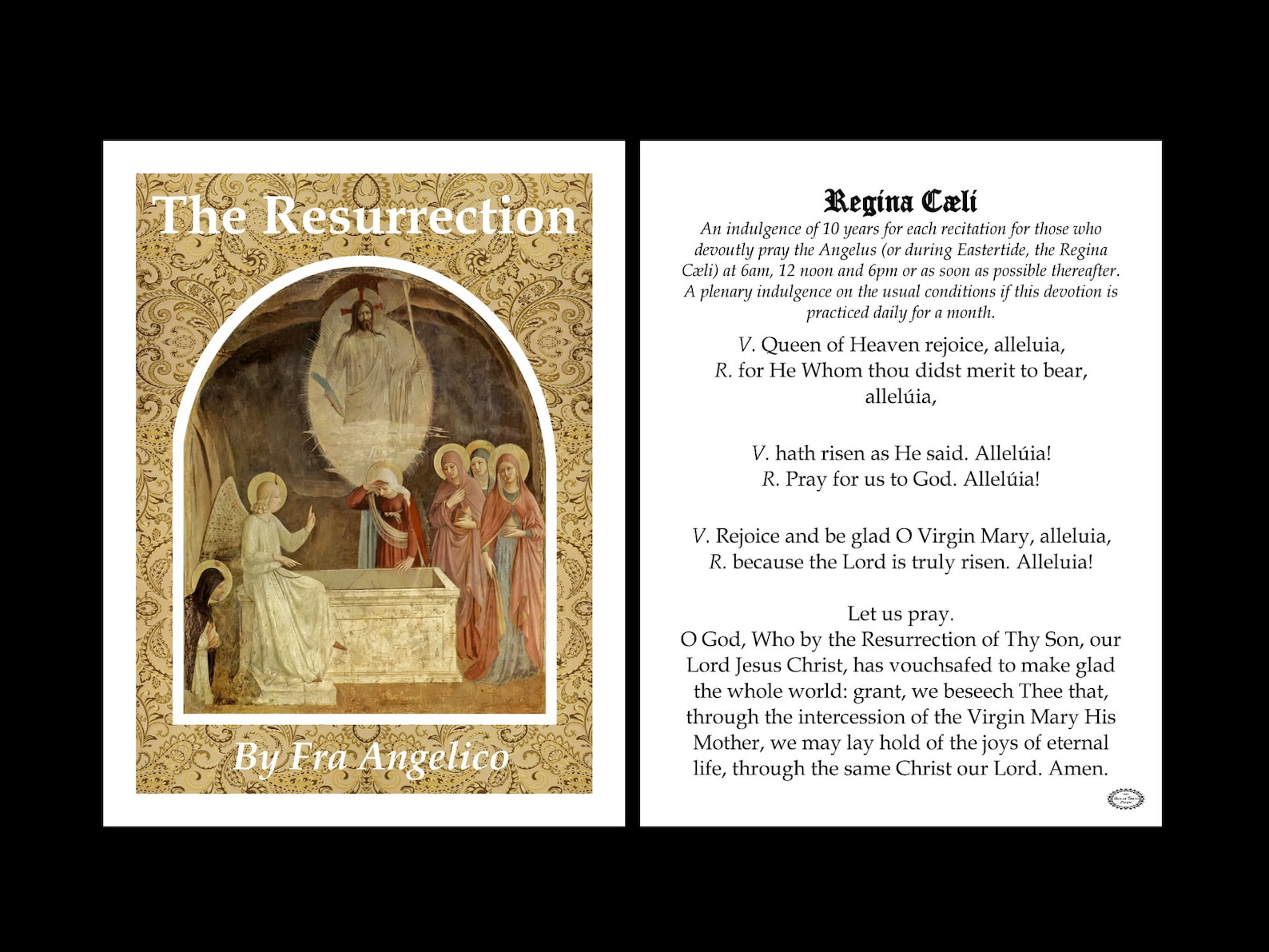 Regina Caeli English or Latin Large Holy Prayer Card - Etsy