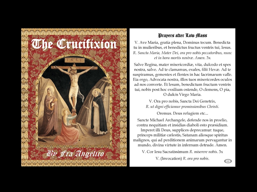 Leonine After Mass Prayers Latin Large Holy Prayer Card - Etsy