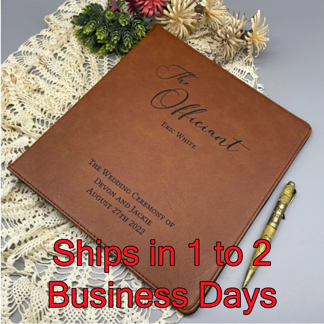 Officiant Personalized Binder, 3 Ring Binder, Wedding Planner, Photo ...