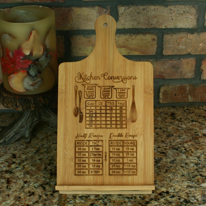 Personalized Chef's Easel - Bamboo - Recipe - Tablet - Cooking ...