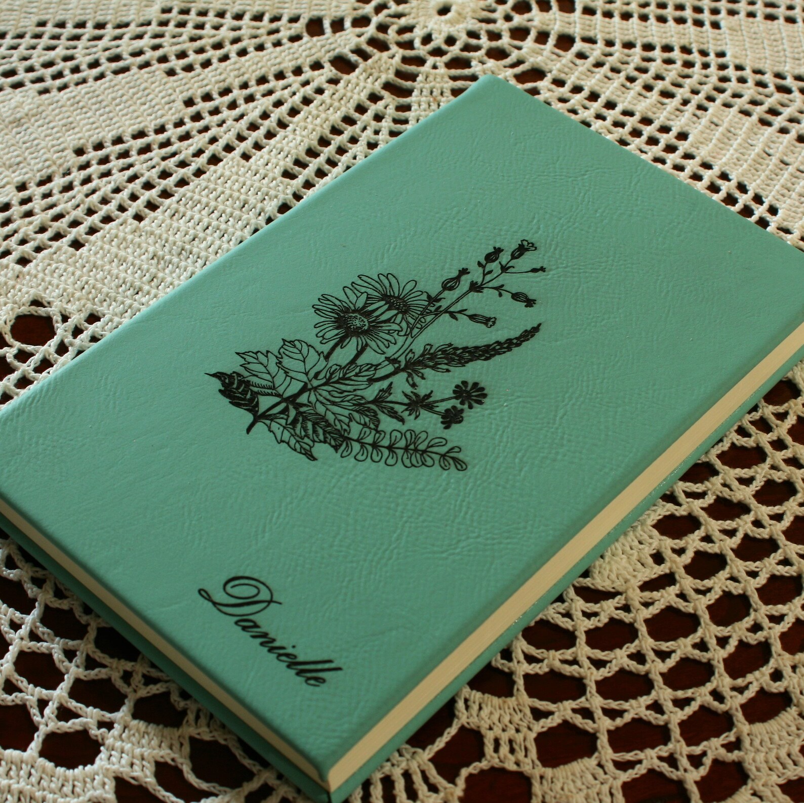 Journal Monogrammed Notebook Personalized Leatherette | Etsy