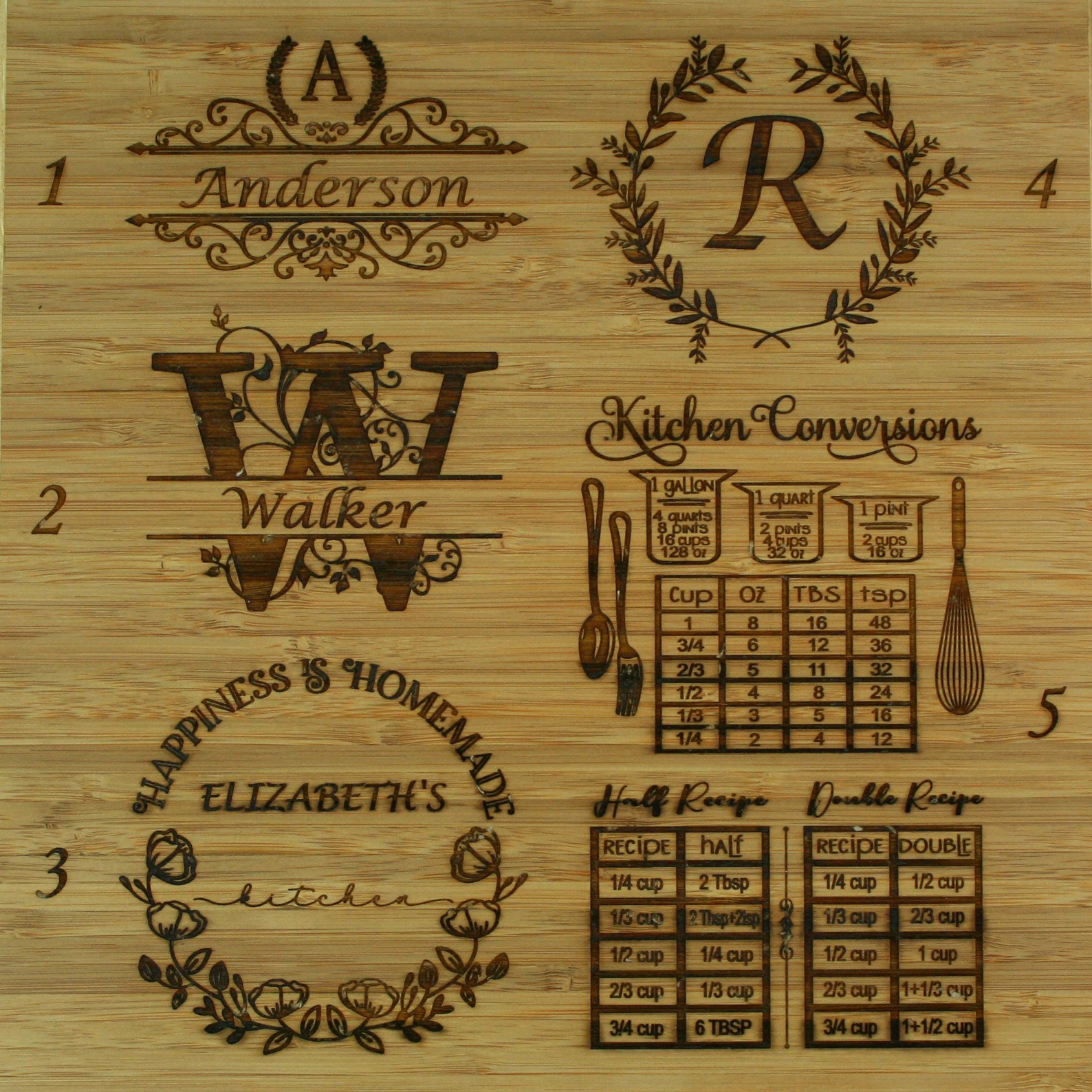 Personalized Chef's Easel - Bamboo - Recipe - Tablet - Cooking ...