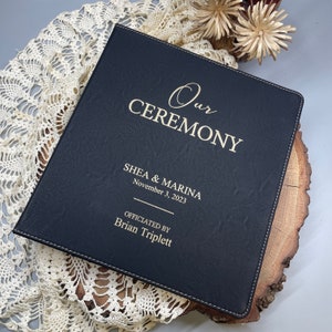 Officiant Personalized Binder, 3 Ring Binder, Wedding Planner, Photo ...