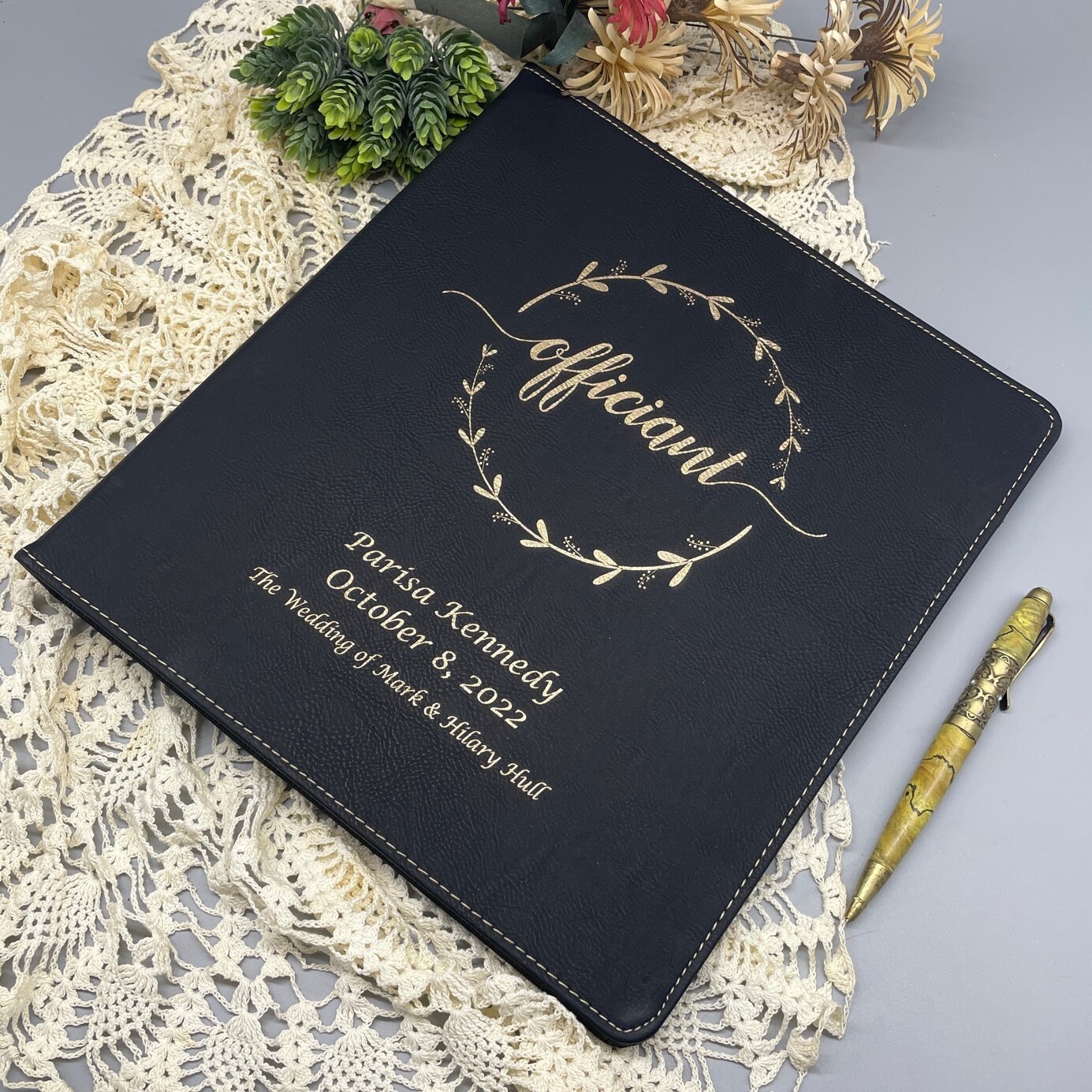 Personalized Custom Officiant 3 Ring Binder Wedding - Etsy