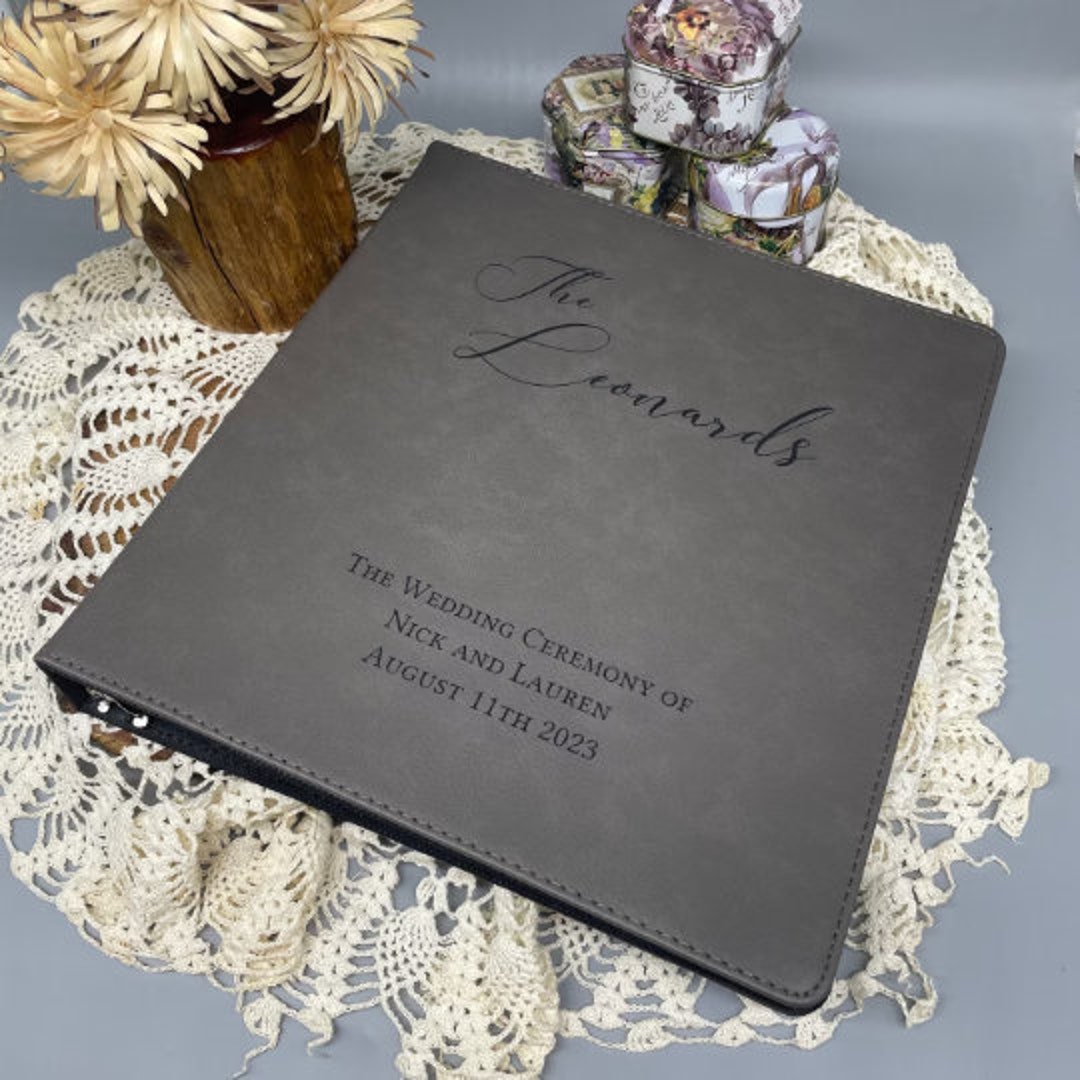 Officiant Personalized Binder, 3 Ring Binder, Wedding Planner, Photo ...
