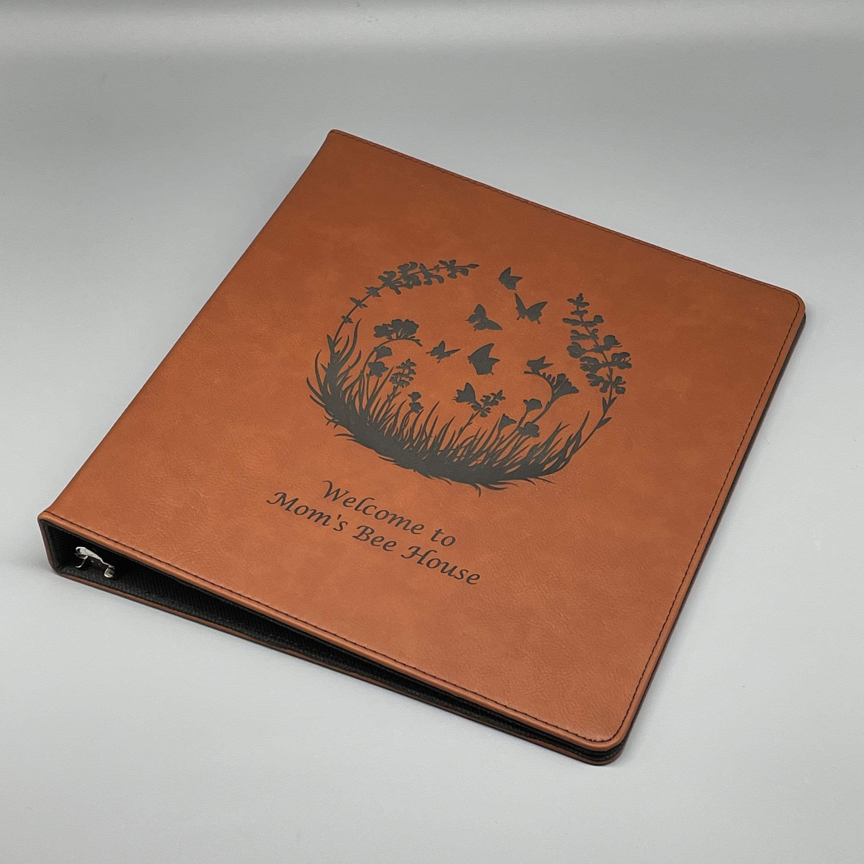 Personalized Leatherette 3 Ring Binder: Engraved Photo Album, Recipe ...