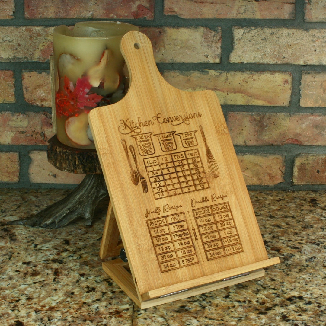 Personalized Chef's Easel - Bamboo - Recipe - Tablet - Cooking ...