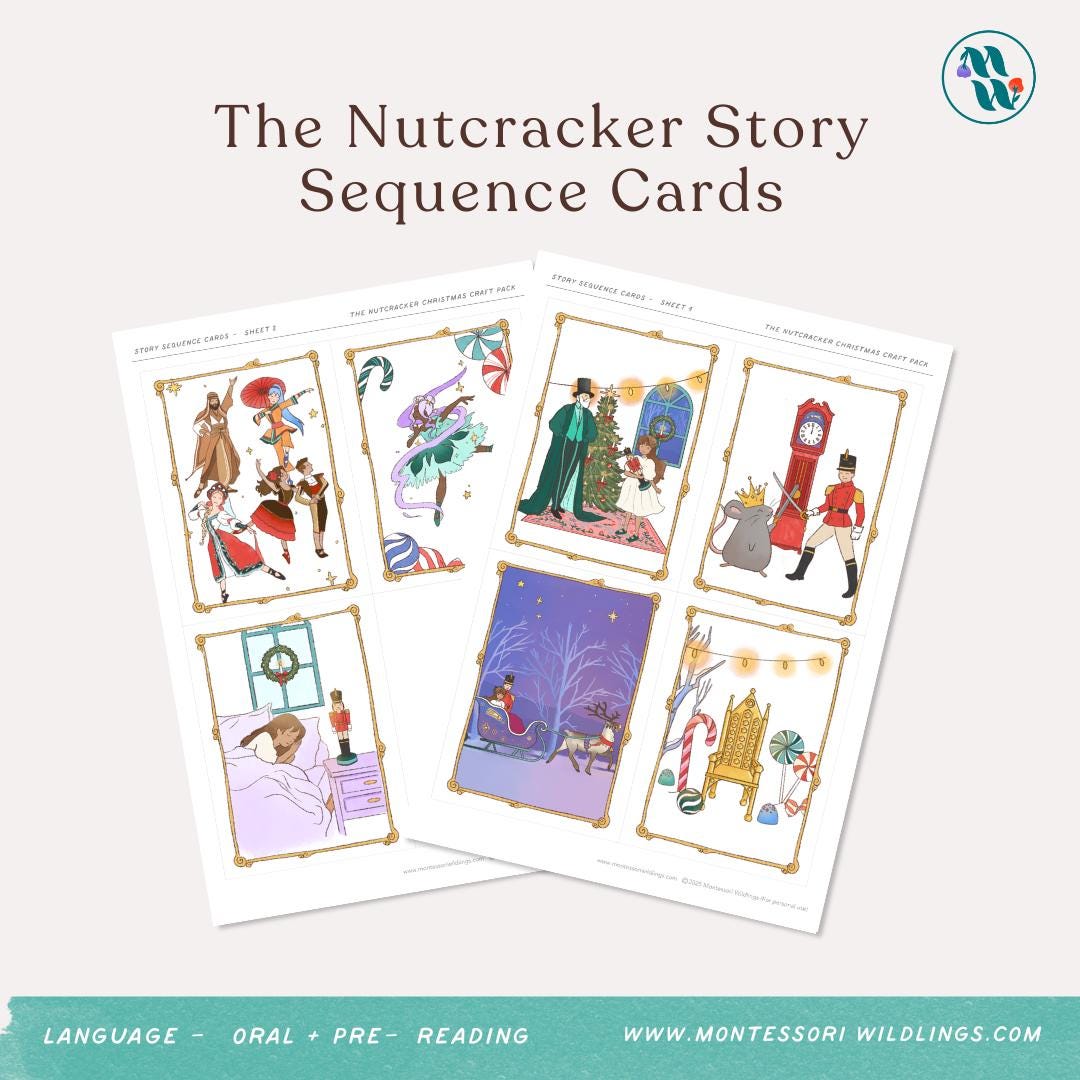 Nutcracker Story Sequencing Cards | Montessori-aligned Printable ...
