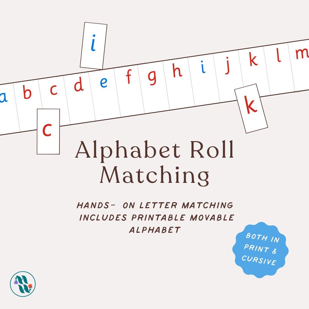 Montessori Alphabet Roll Printable | Letter Recognition Activity With ...