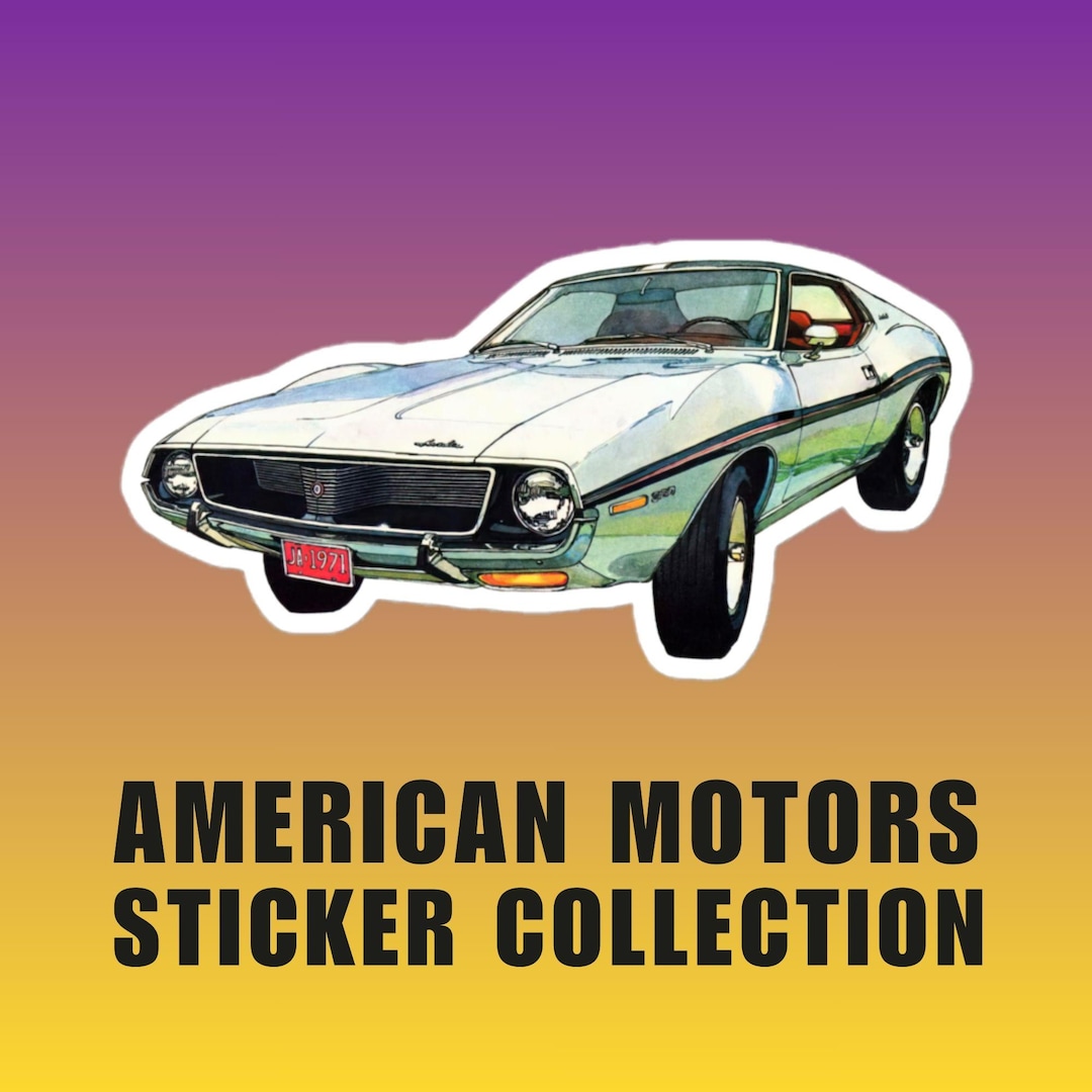 AMC Javelin Sticker: Classic American Muscle Car Kiss-cut Sticker - Etsy