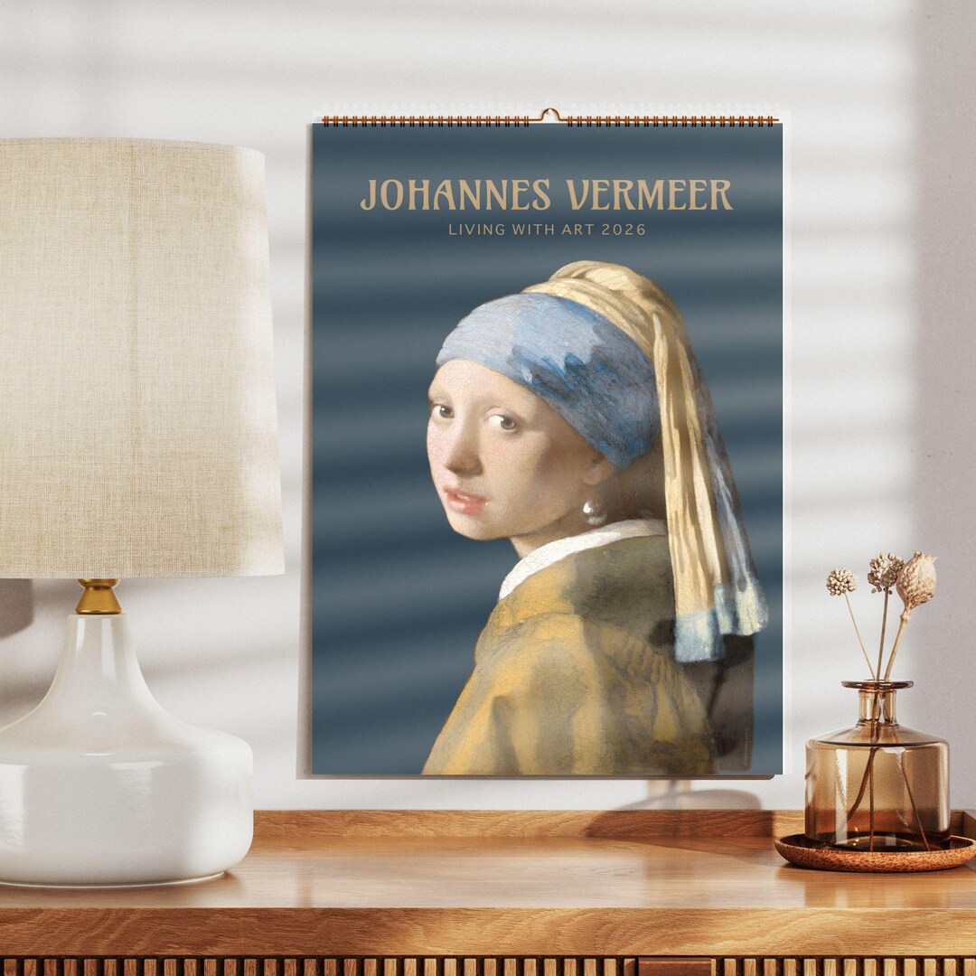 Johannes Vermeer Wall Calendar – Monthly Art Print, Dutch Golden Age ...