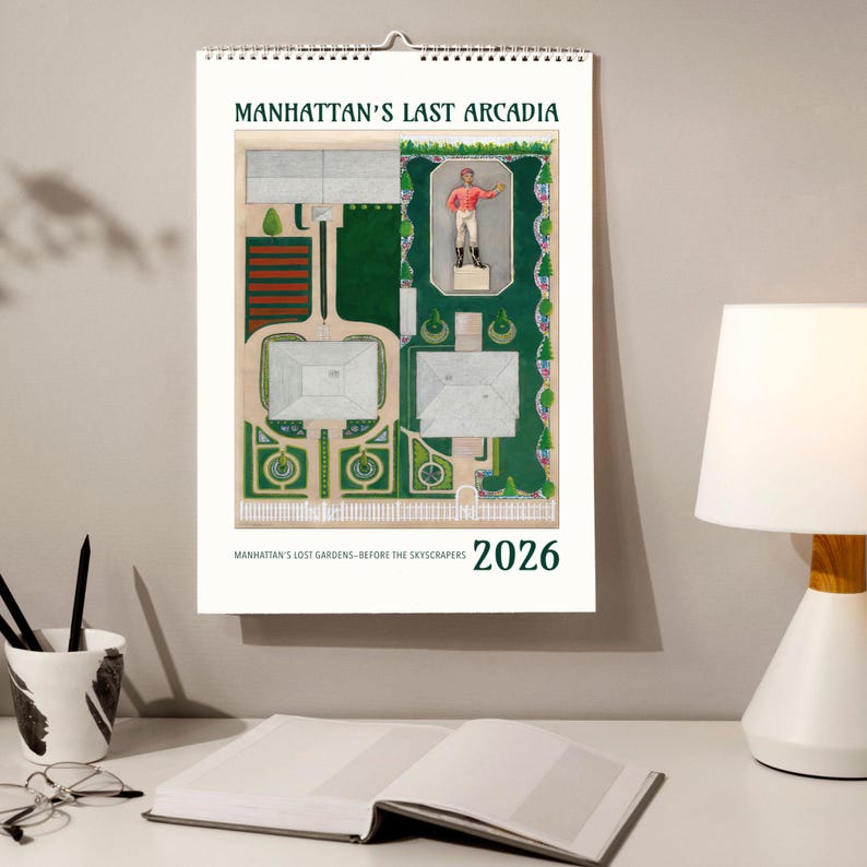 Manhattan Parks Wall Calendar – American Design, Noble Estates, 19th ...