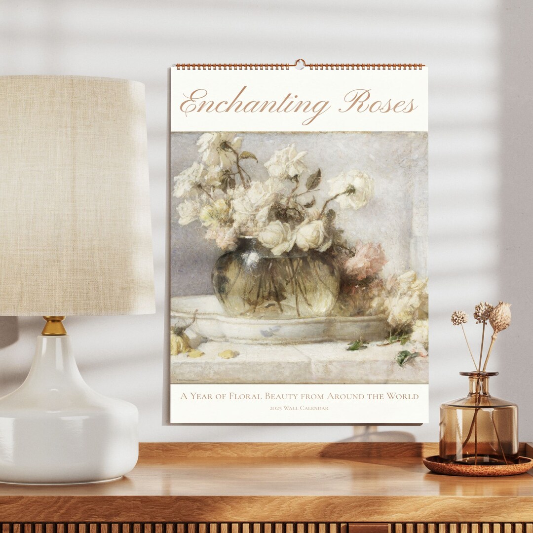 Classic Rose Wall Calendar: Rose Bouquet Art, Forever Flower Decor ...