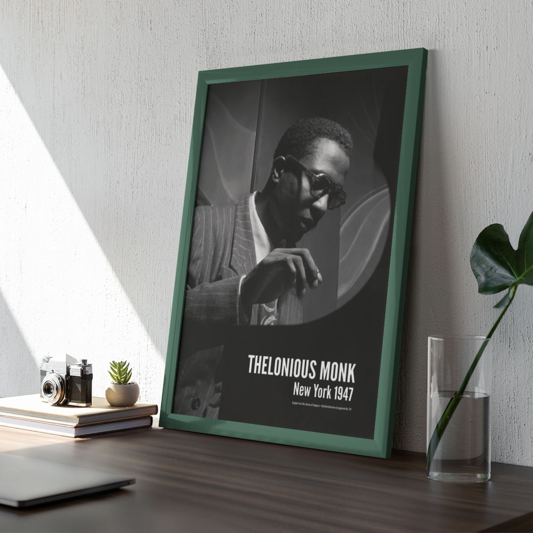 Thelonious Monk Jazz Poster: A Unique Music Gift | Perfect for Enhancing Your Office Wall Art - Etsy