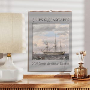 Maritime Calendar – Sailboat Painting, Nautical Decor, Semi-glossy ...