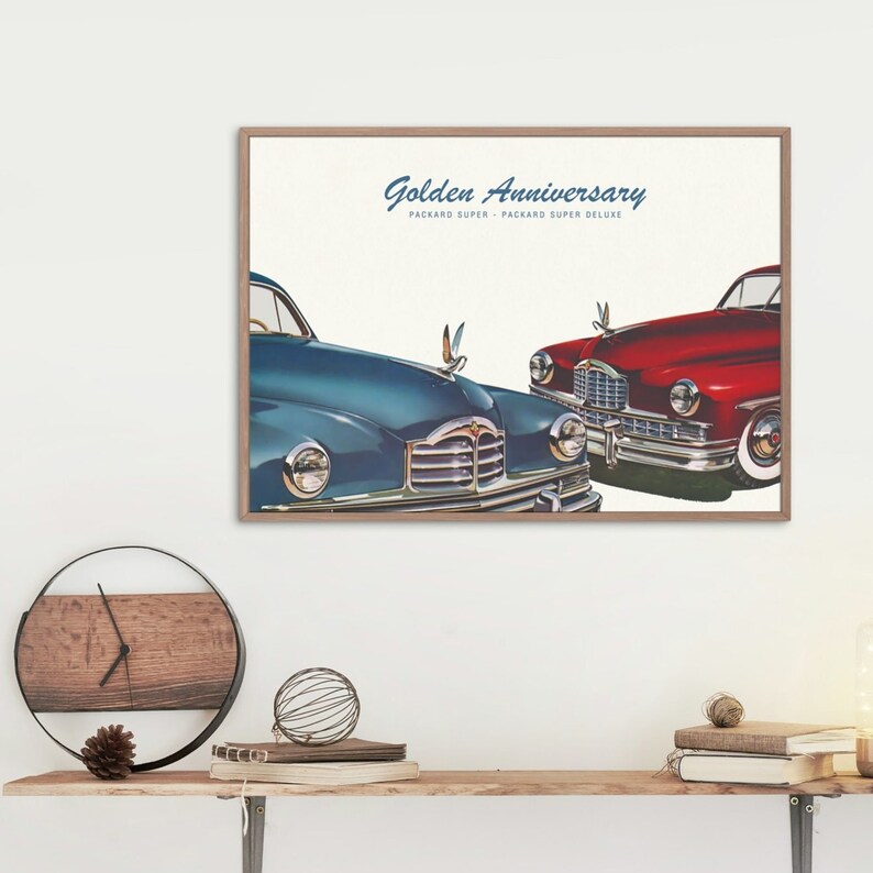Vintage Car Poster Packard Super Deluxe Classic 1930s Automobile Wall ...