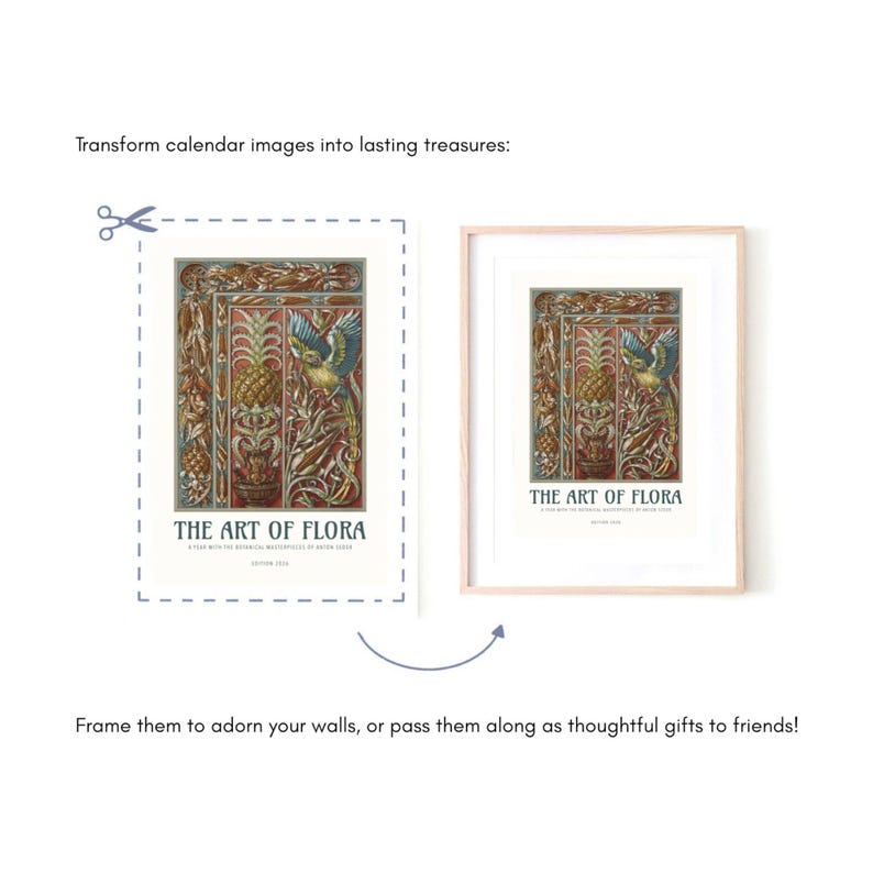 Décoration Murale Wall Calendar – Art Nouveau Artwork , Gift for Friend ...